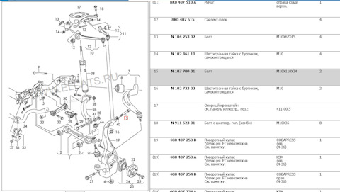 4G0407253B Кулак поворотный VAG | Запчасти на DRIVE2