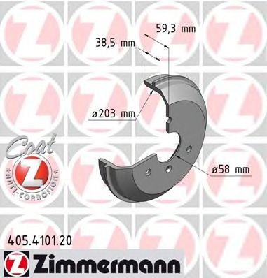 405410120 Тормозной барабан COAT Z ZIMMERMANN | Запчасти на DRIVE2