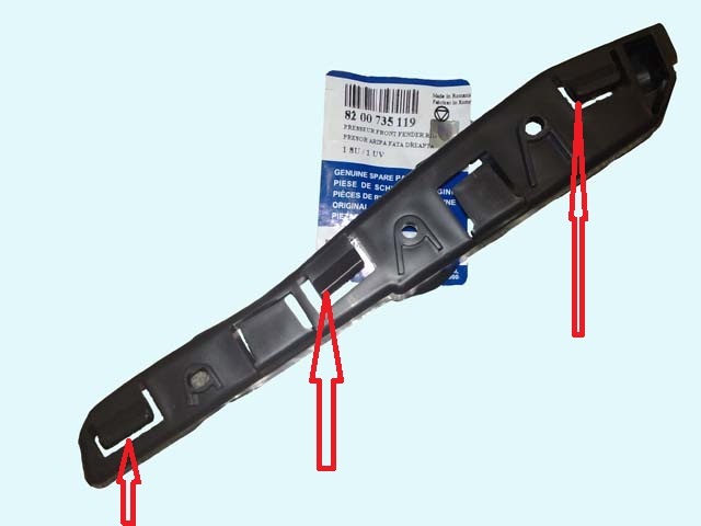 8200735119 Кронштейн бампера пер. (плас) RENAULT | Запчасти на DRIVE2