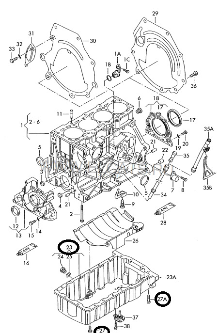 Замена масляного поддона и кронштейна масляного фильтра — Audi A4 (B6 ...