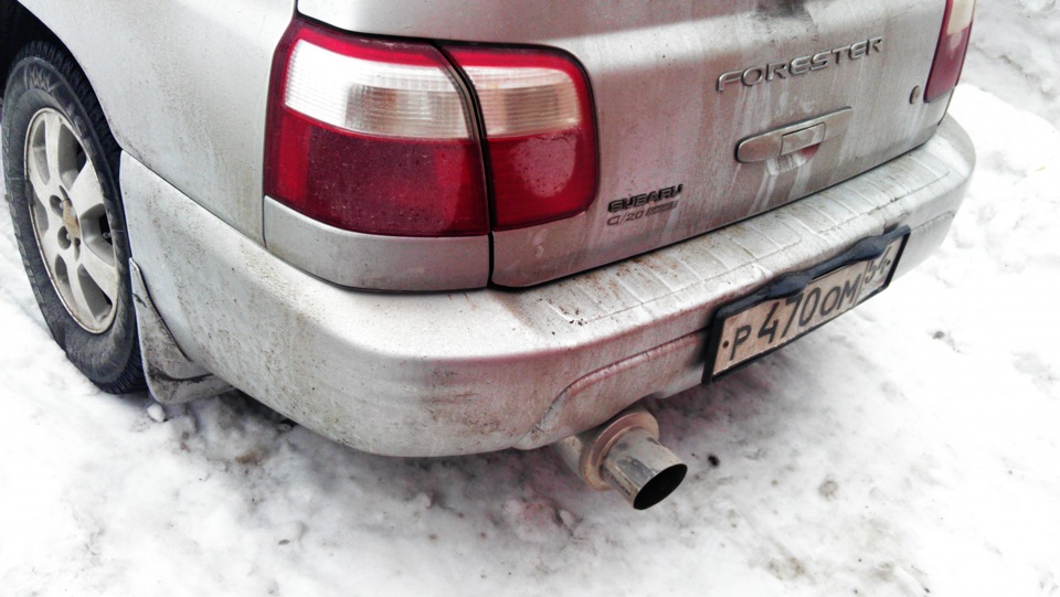 Установка глушителя от 5ZIGEN — Subaru Forester (SF), 2 л, 2001 года ...