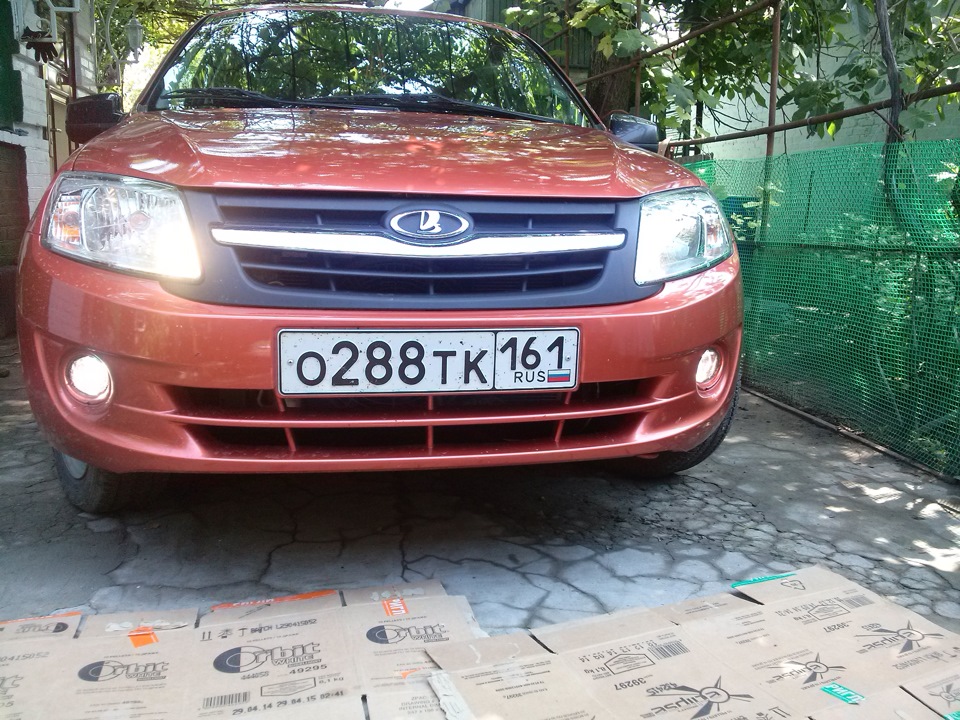 противотуманки — Lada Гранта (1G), 1,6 л, 2013 года | электроника | DRIVE2