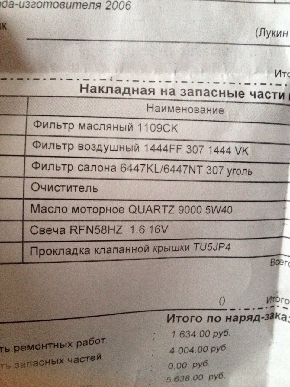 Плановое ТО :) — Citroen C4 (1G), 1,6 л, 2006 года | плановое ТО | DRIVE2