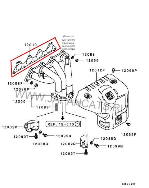 MR323599 Прокладка выпускного коллектора Mitsubishi | Запчасти на DRIVE2