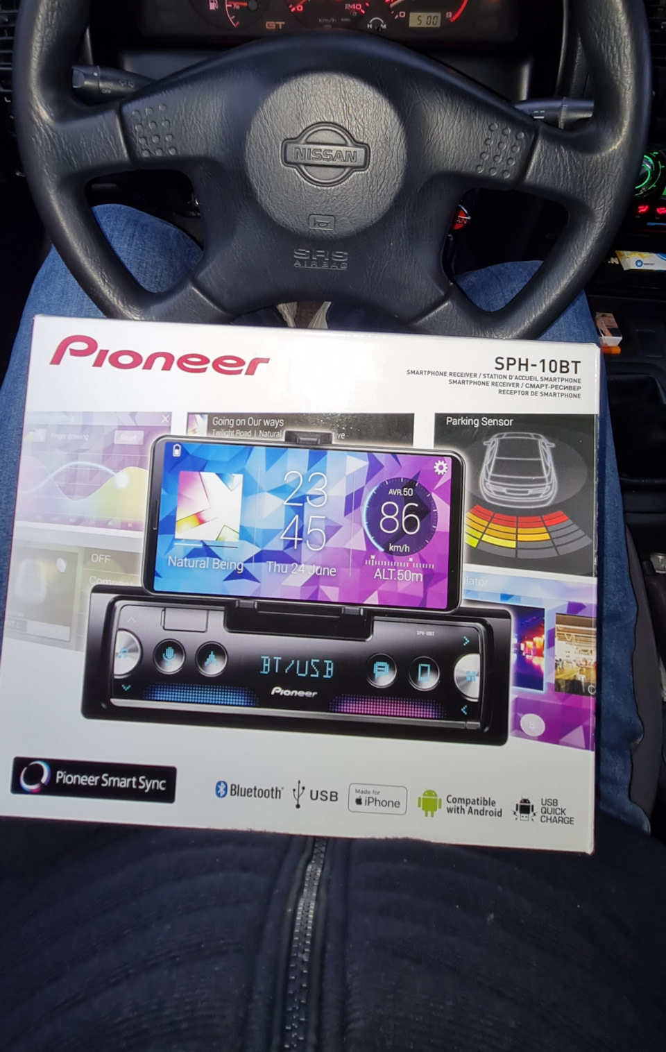 Pioneer SPH-10BT — Nissan Primera (P10), 2 л, 1995 года | автозвук | DRIVE2