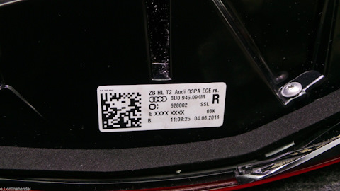 8U0945094M Задний фонарь VAG | Запчасти на DRIVE2