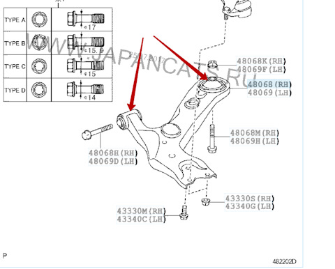 4806842051 Рычаг подвески TOYOTA LEXUS | Запчасти на DRIVE2
