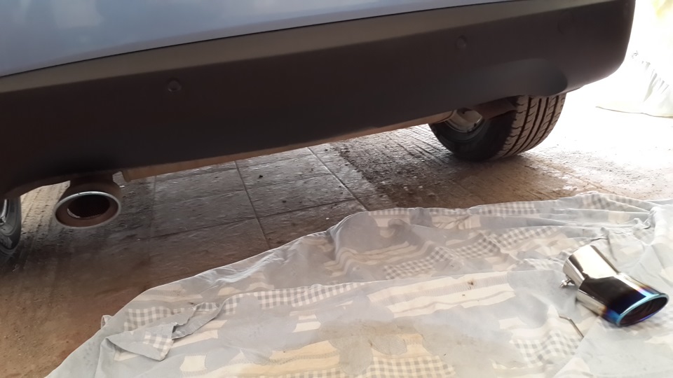 Насадка на глушитель часть 2 — Hyundai ix35, 2 л, 2012 года | стайлинг ...