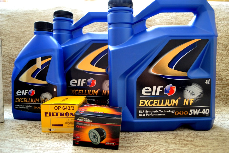 Elf EXCELLIUM NF 5W-40 меняем масло сразу у двух питомцев. — Renault ...