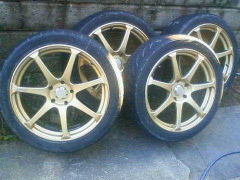 Колеса Advan AVS model T7 Gold — Mazda 3 (1G) BK, 2 л, 2007 года ...