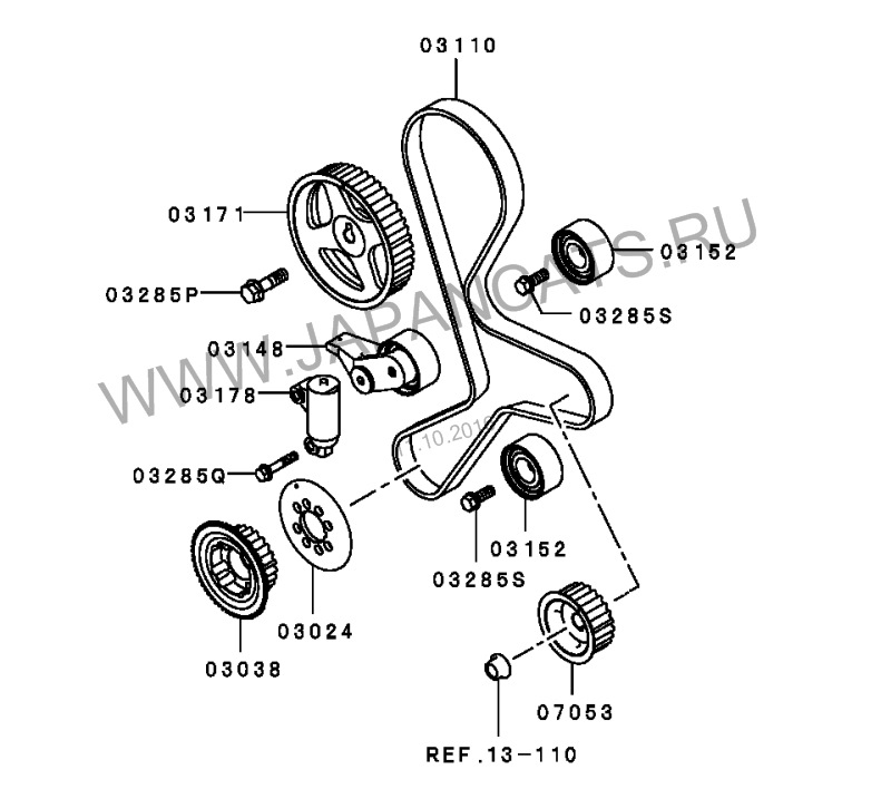 Подготовка к замене ГРМ — Mitsubishi L200 (4G), 2,5 л, 2007 года ...