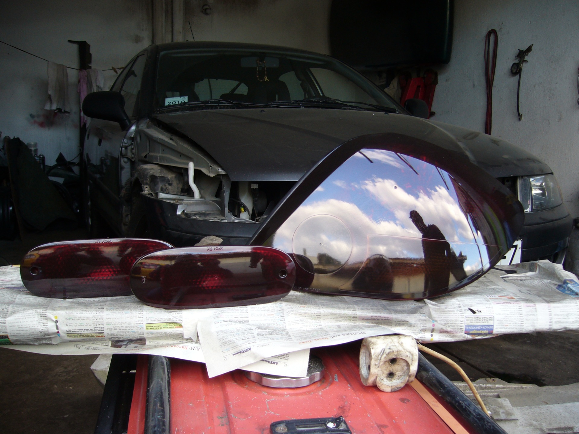 тонировка фар — Hyundai Tiburon (GK), 2 л, 2003 года | аксессуары | DRIVE2
