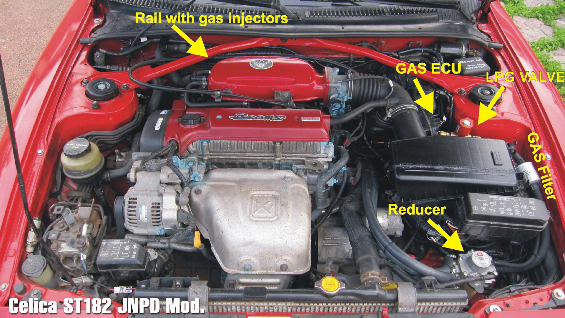 LPG BRC на 3S-GE Beams Red Top — Toyota Celica (180), 2 л, 1991 года ...
