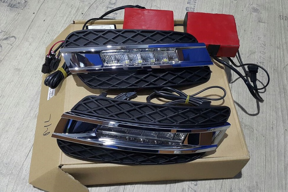 Передние DRL. — Mercedes-Benz M-Class (W164), 3,5 л, 2006 года ...