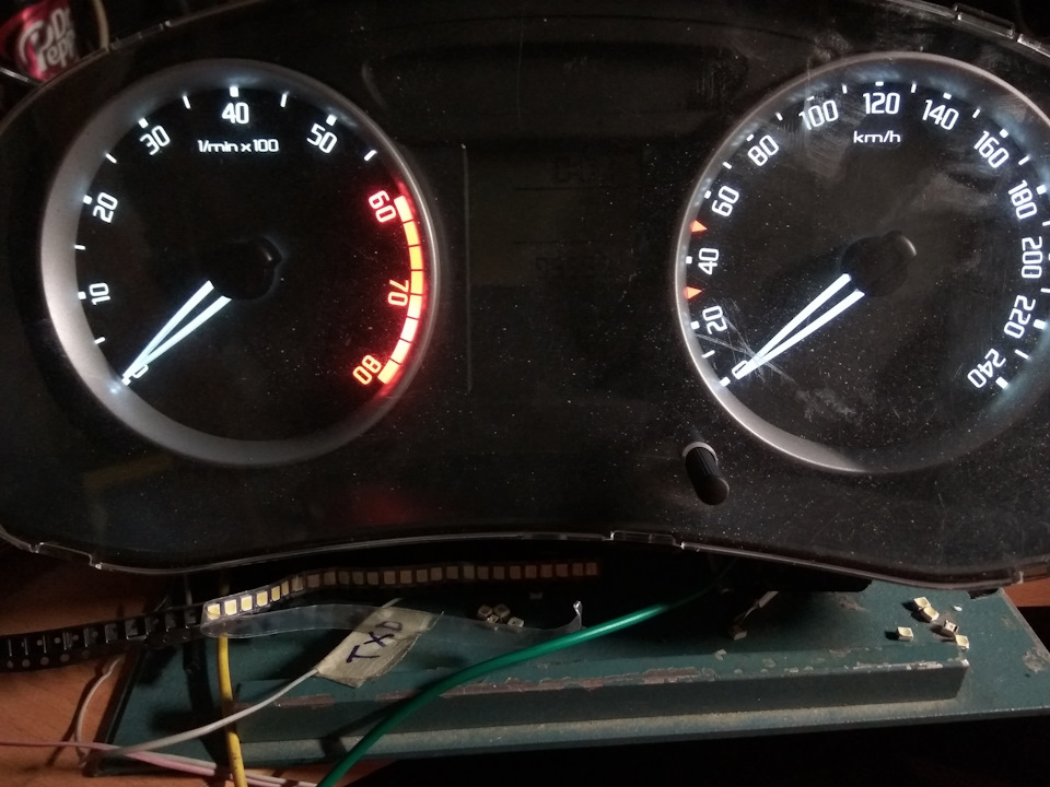 Подсветка приборной панели Fabia 2 дорест — Skoda Fabia Combi Mk2, 1,6 ...