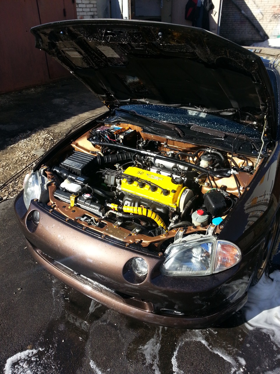 покраска OZ Futura + RAYS TE37 gold + Bronze — Honda CR-X Del Sol, 1992 ...