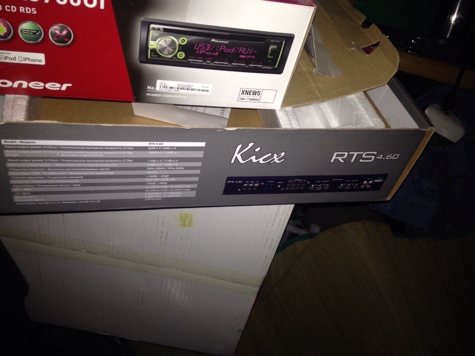 Усилитель kicx RTS4.60 + пара блинов (hertz) в заднюю полку — Lada ...