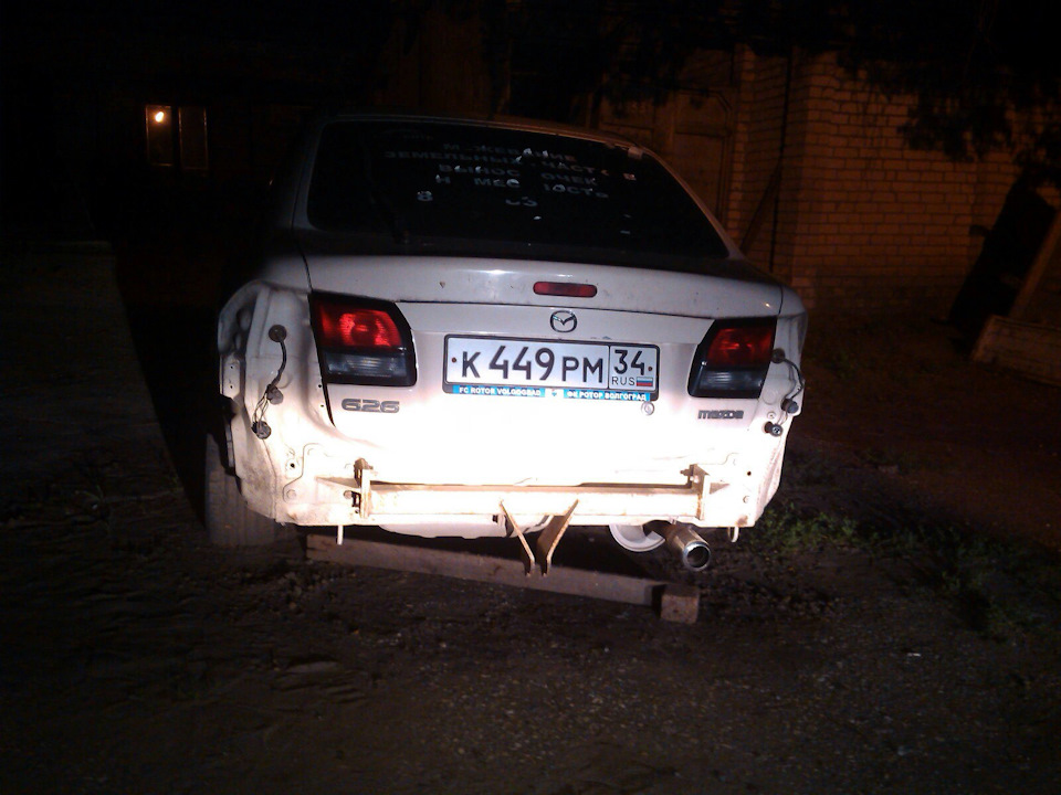 Снял задний бампер + примерка вставки крыла — Mazda 626 V (GF), 2 л ...