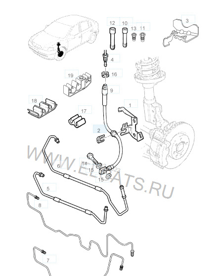90539036 Стопорная пластина тормозного шланга GM | Запчасти на DRIVE2