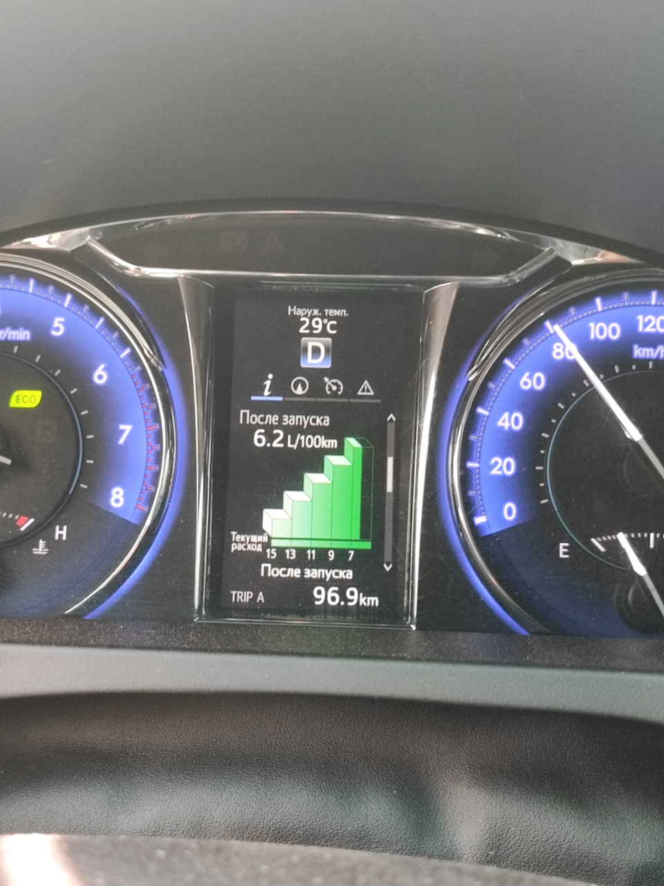 У кого какой расход? — Toyota Camry (XV50), 2,5 л, 2016 года ...