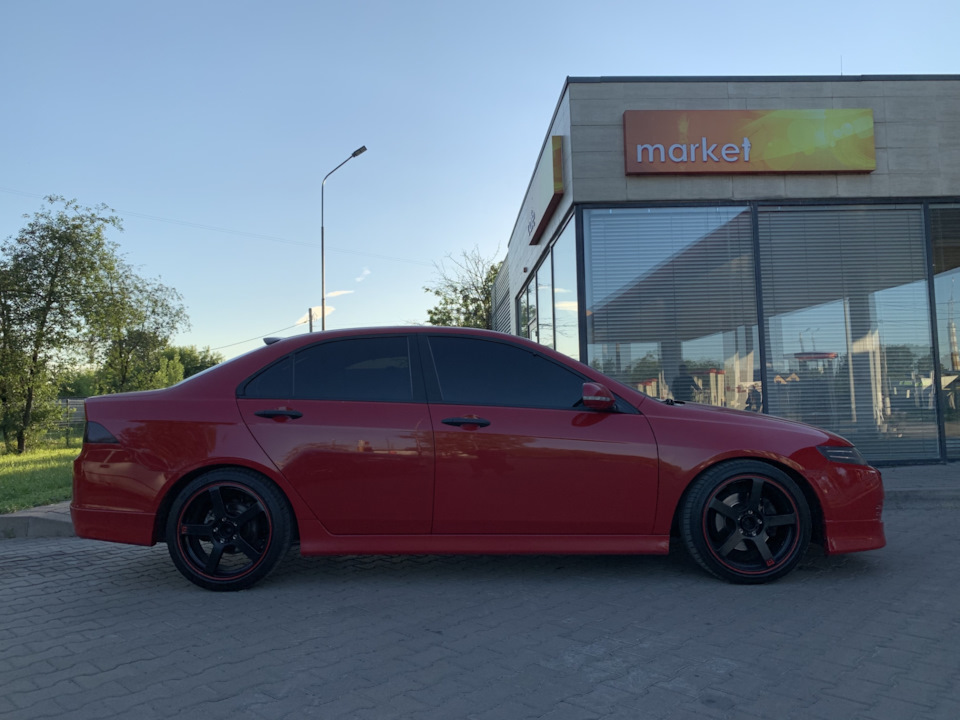 R18 + занижение — Honda Accord (7G), 2,4 л, 2006 года | тюнинг | DRIVE2