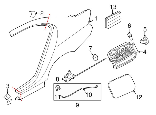 64226962293 Накладка заднего вентиляционного канала BMW | Запчасти на ...
