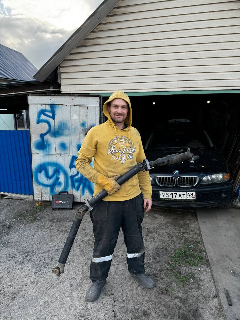 Замена подвесных подшипников. — BMW 3 series Touring (E46), 2 л, 2001 ...