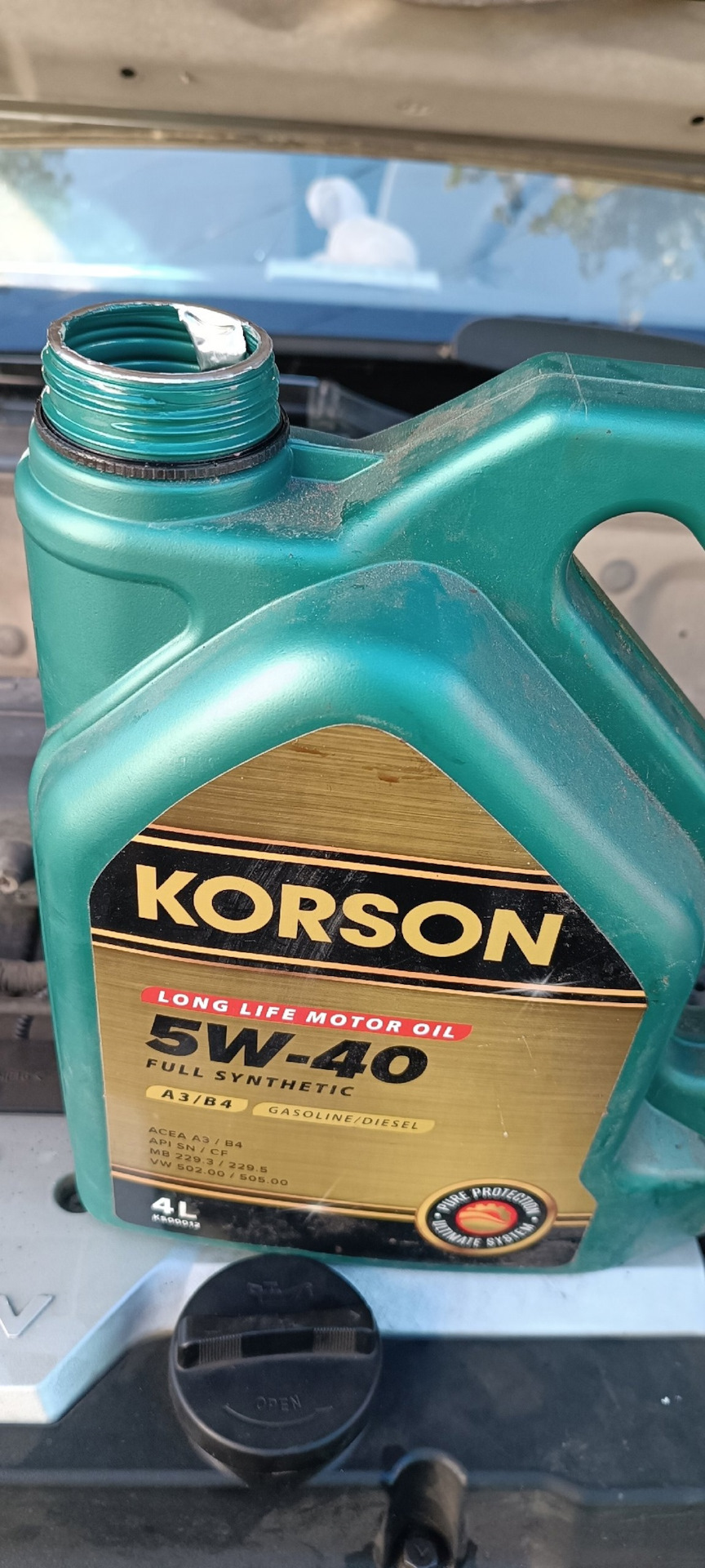 Масло Korson 5w40 — Hyundai Accent (2G), 1,5 л, 2005 года | плановое ТО ...