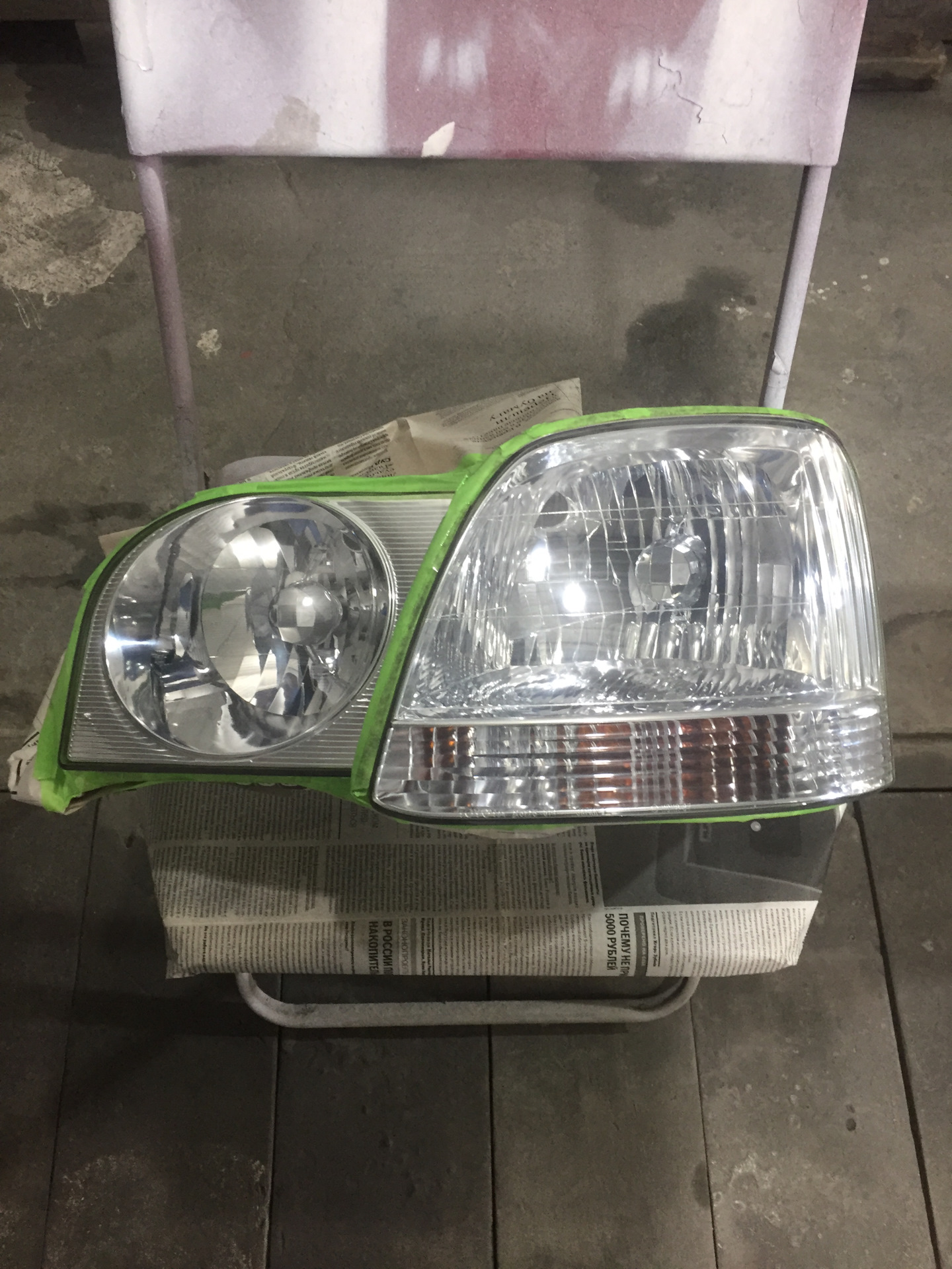 Покрытие фар керамическим лаком — Toyota Progres, 2,5 л, 1998 года ...
