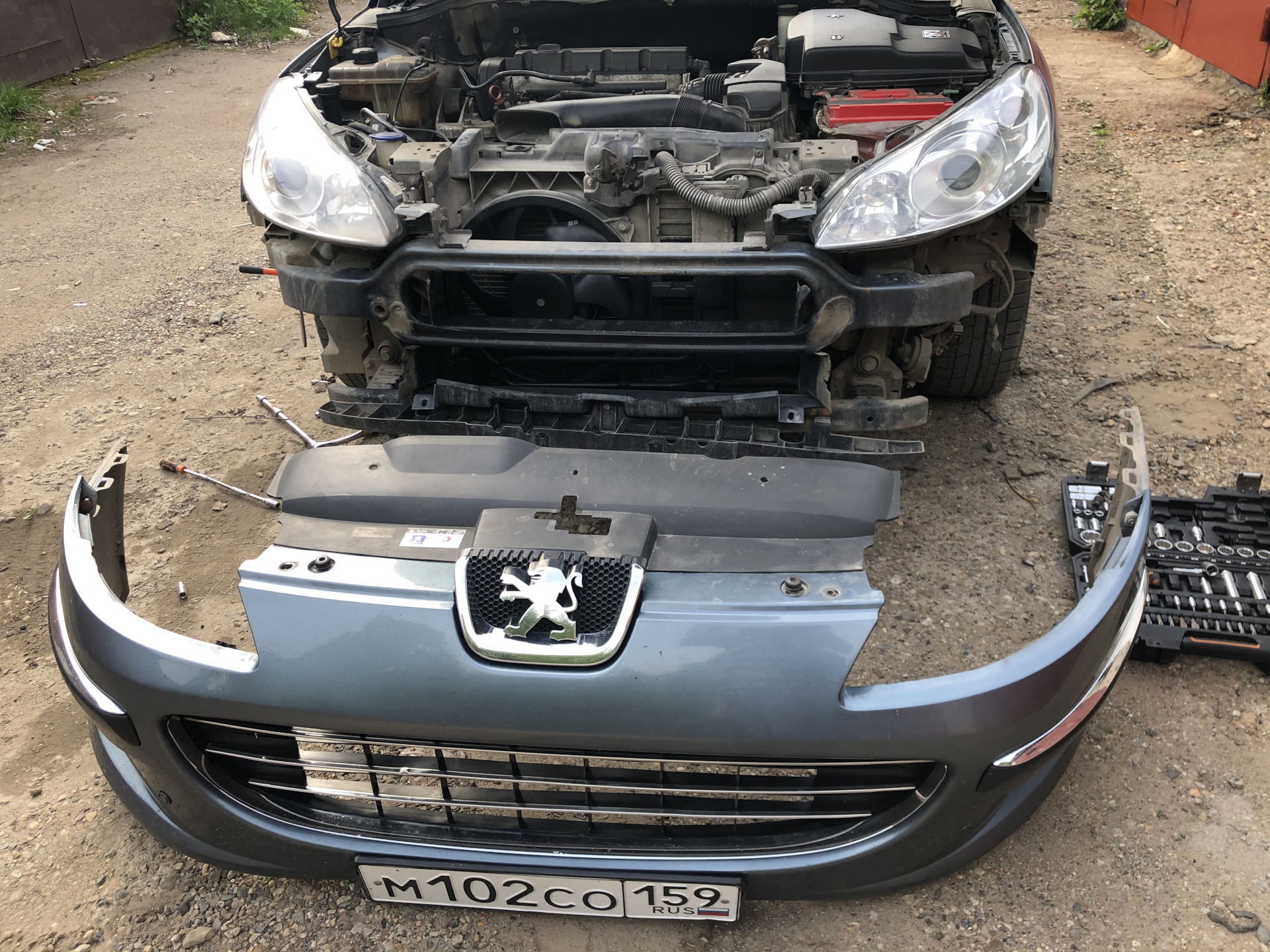 бампер и противотуманки — Peugeot 407, 2 л, 2006 года | своими руками ...