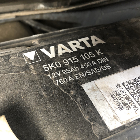 5K0915105K Стартерная аккумуляторная батарея VAG | Запчасти на DRIVE2