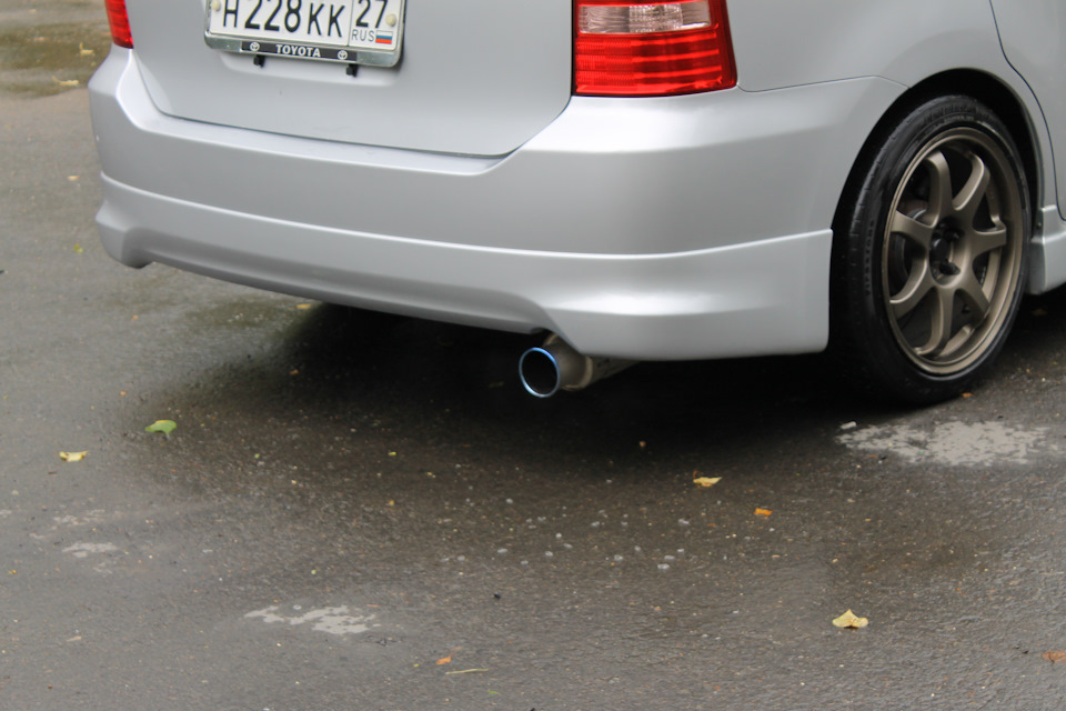 выхлоп — Toyota Wish (AE10), 1,8 л, 2003 года | тюнинг | DRIVE2