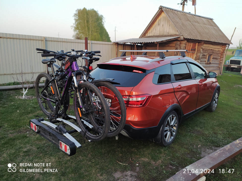 Крепление на фаркоп для велосипедов — Lada Vesta SW Cross (1G), 1,6 л ...