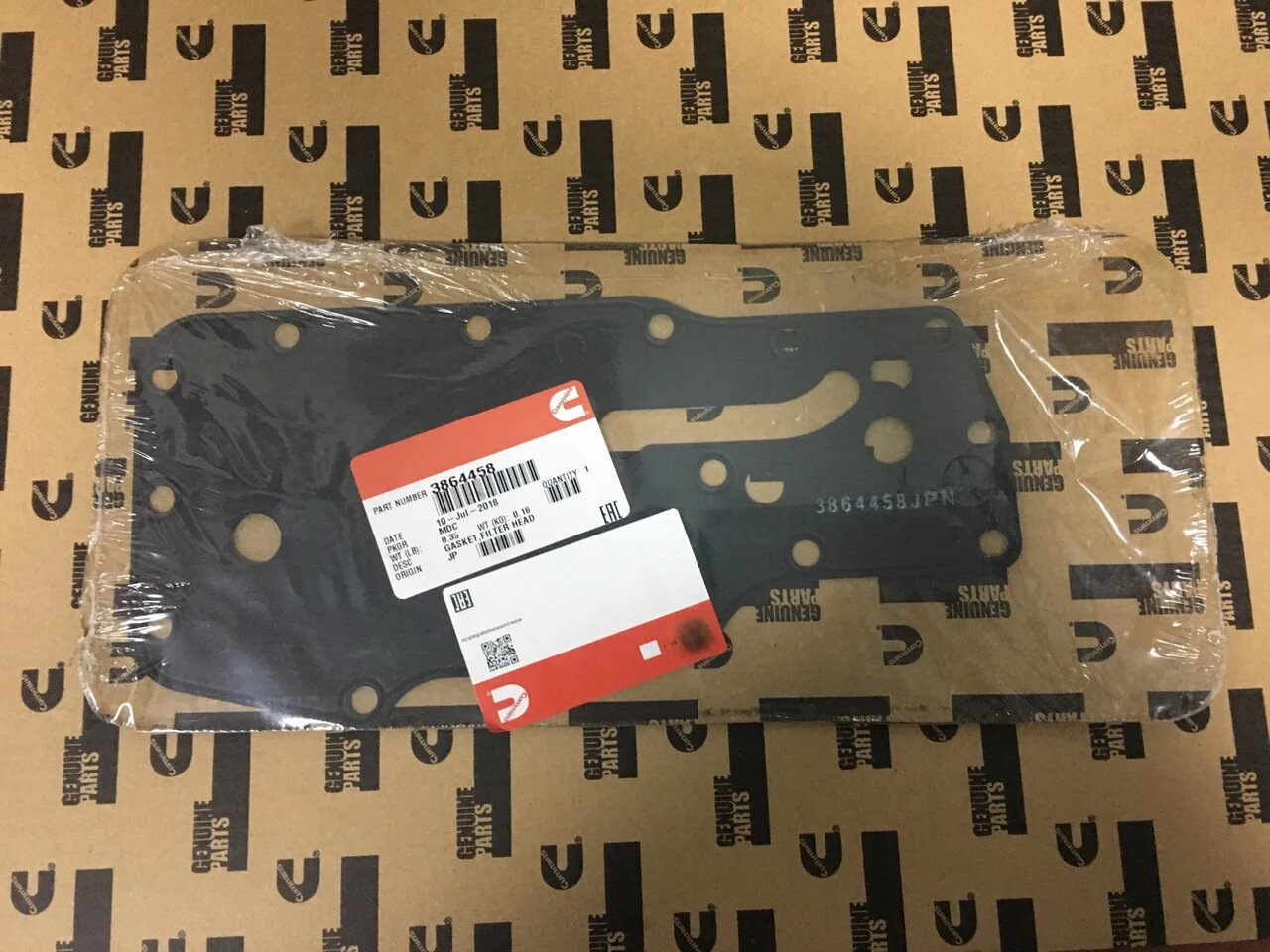 Прокладка маслоохладителя на Cummins ISBe 3864458 3947413 3974127 ...