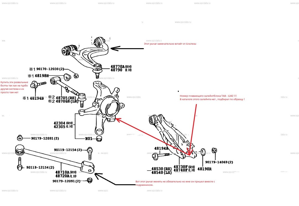 Подрамник на место — Toyota Aristo (II), 3 л, 2001 года | плановое ТО ...
