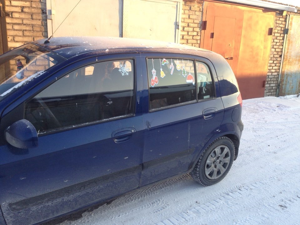 Наклейки на окнах — Hyundai Getz, 1,4 л, 2008 года | своими руками | DRIVE2