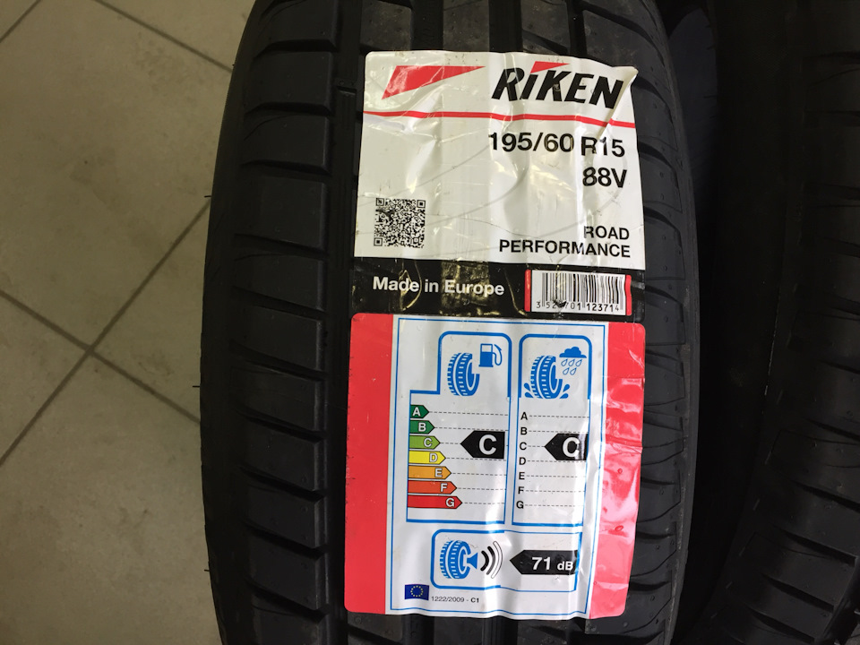 Летняя резина RIKEN ROAD PERFORMANCE 195/60 R15 — Skoda Fabia Mk2, 1,4 ...
