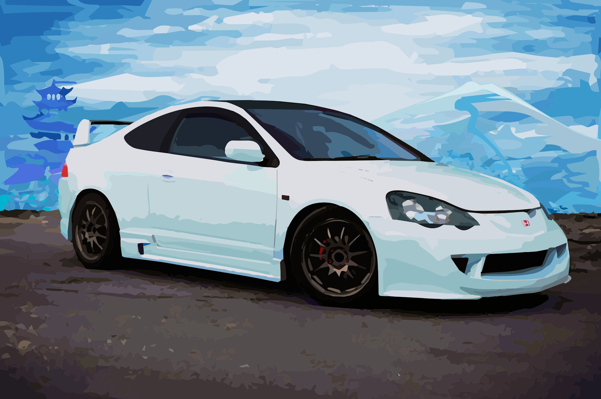 Получил в подарок рисунок — Honda Integra (DC5), 2 л, 2002 года ...