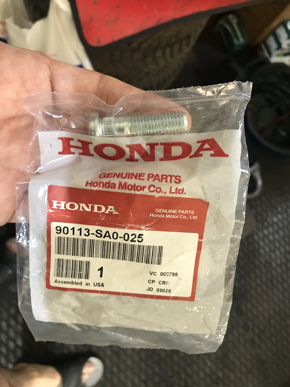 90113SA0025 Bolt, wheel (rocknel fastener) Honda | Запчасти на DRIVE2