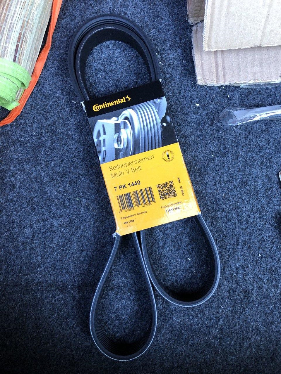 Замена ремня поликлинового CONTITECH 7PK1440 — Honda Accord Coupe (9G), 2,4 л, 2013 года ...