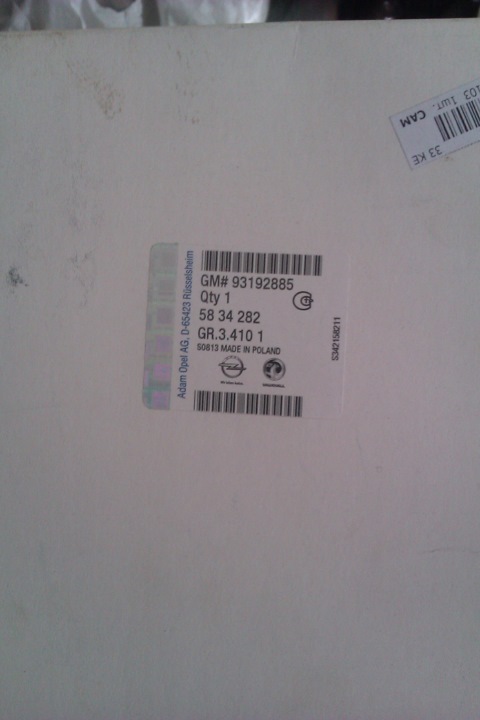 93192885 Воздушный фильтр GM | Запчасти на DRIVE2