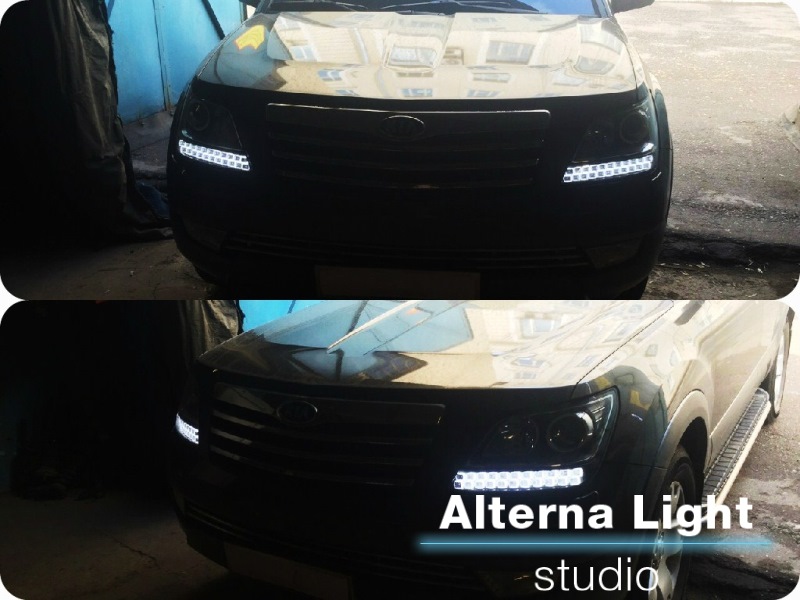 Kia Mohave — Тюнинг фар с модулями 3D — Alterna Light Studio на DRIVE2
