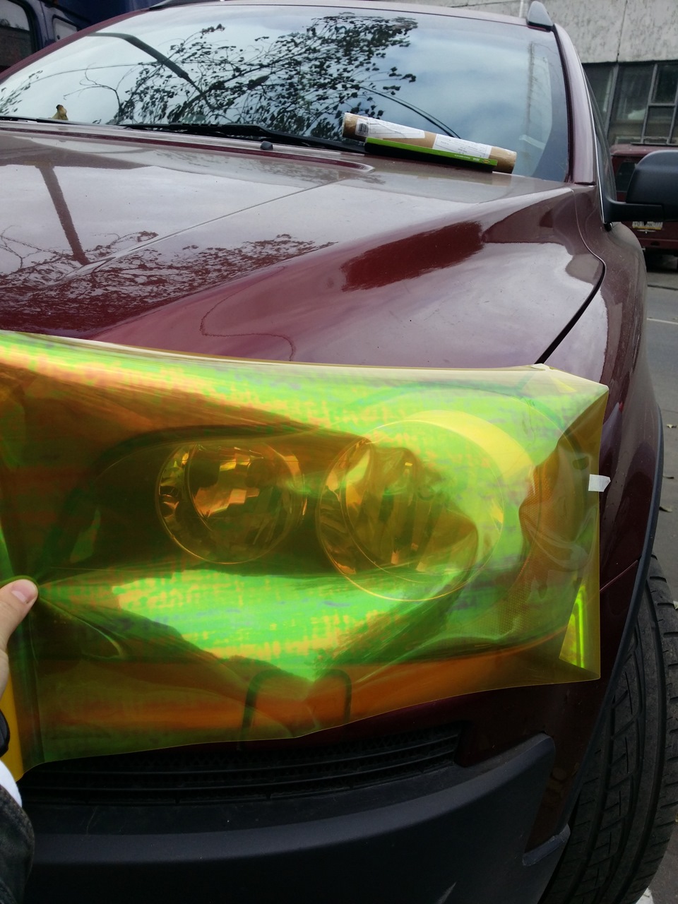 Пленка для бронирования фар. — Volvo XC90 (1G), 2,5 л, 2004 года ...
