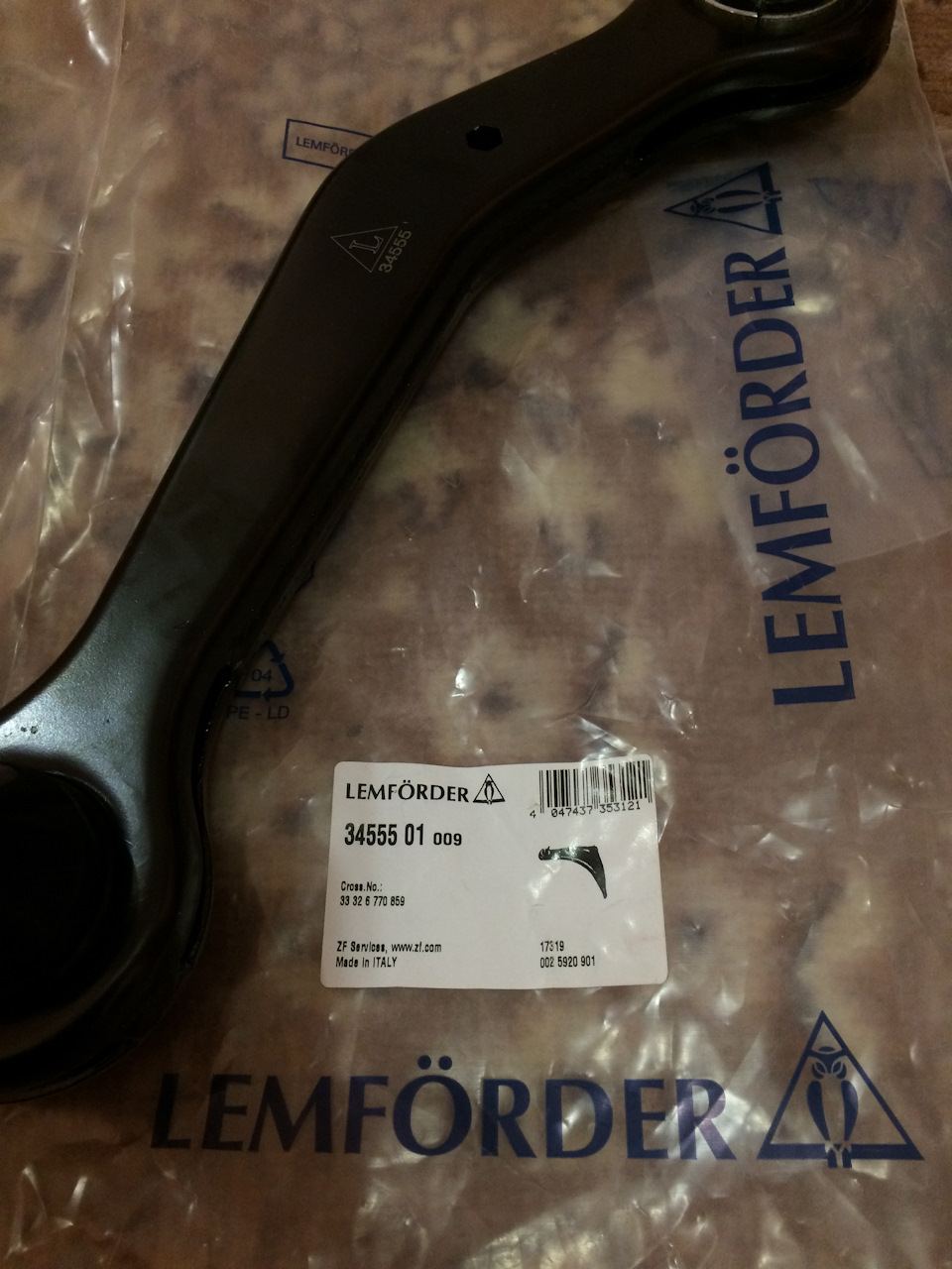 3455501 Рычаг подвески LEMFORDER | Запчасти на DRIVE2