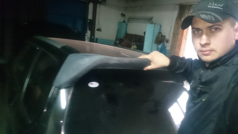 спойлер Syms — начали установку — Subaru Forester (SG), 2 л, 2003 года ...