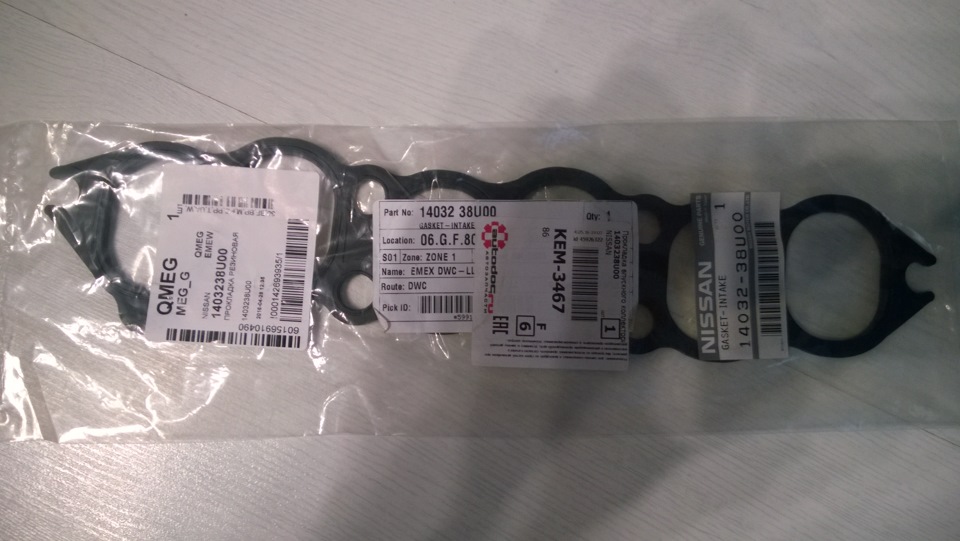 1403238U00 Прокладка, впускной коллектор NISSAN INFINITI | Запчасти на ...