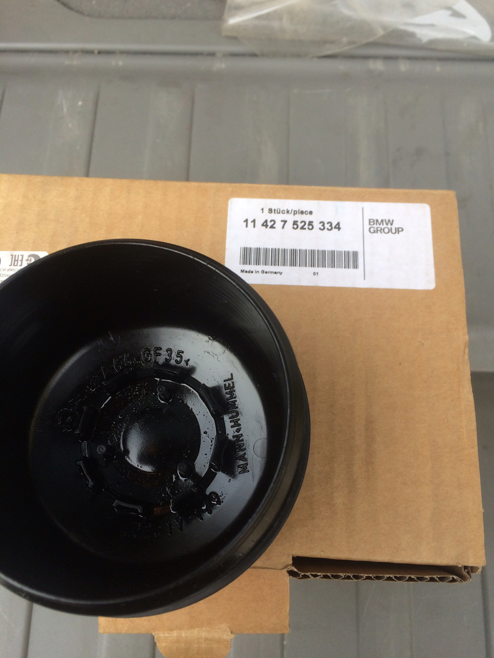 11427525334 Крышка масляного фильтра BMW | Запчасти на DRIVE2