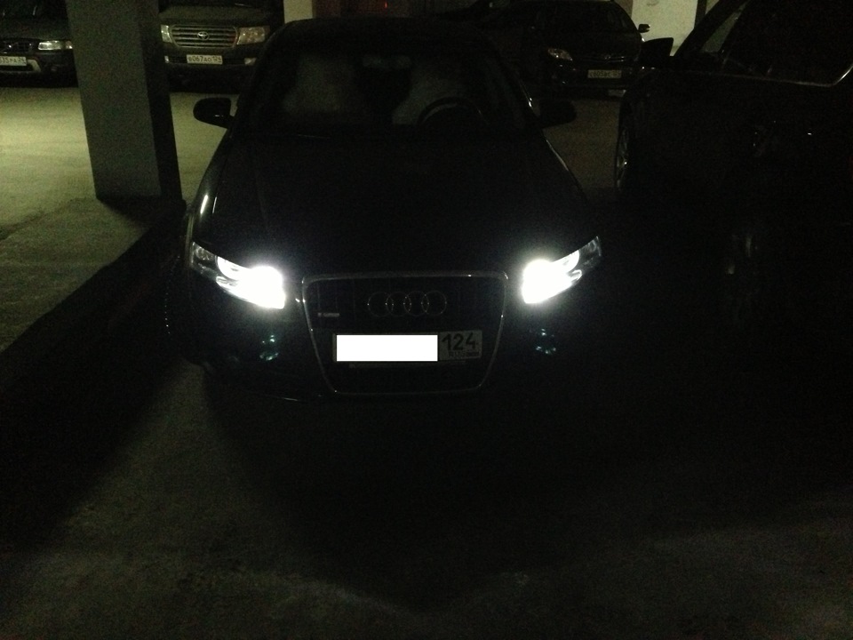 светодиоды в drl и реснички на фары — Audi A4 (B7), 2 л, 2007 года ...