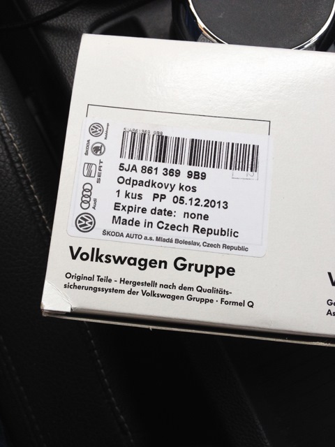 5JA8613699B9 Мусорное ведро, чёрный satinschwarz VAG | Запчасти на DRIVE2