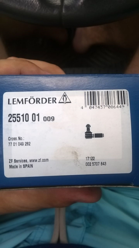 7701049282 Наконечник рулевой тяги лев RENAULT | Запчасти на DRIVE2